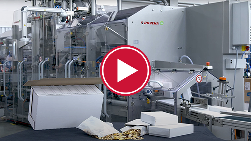 Compact packaging line for mueslis and cereals | ROVEMA